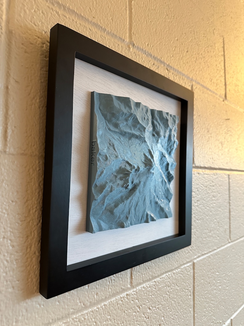 Mount Baker, Washington | 3D Printed Topographic Map Wall Art - Made in ...
