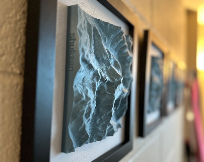 Custom Design 3D Printed Topographic Map Wall Art Made in Washington - Etsy