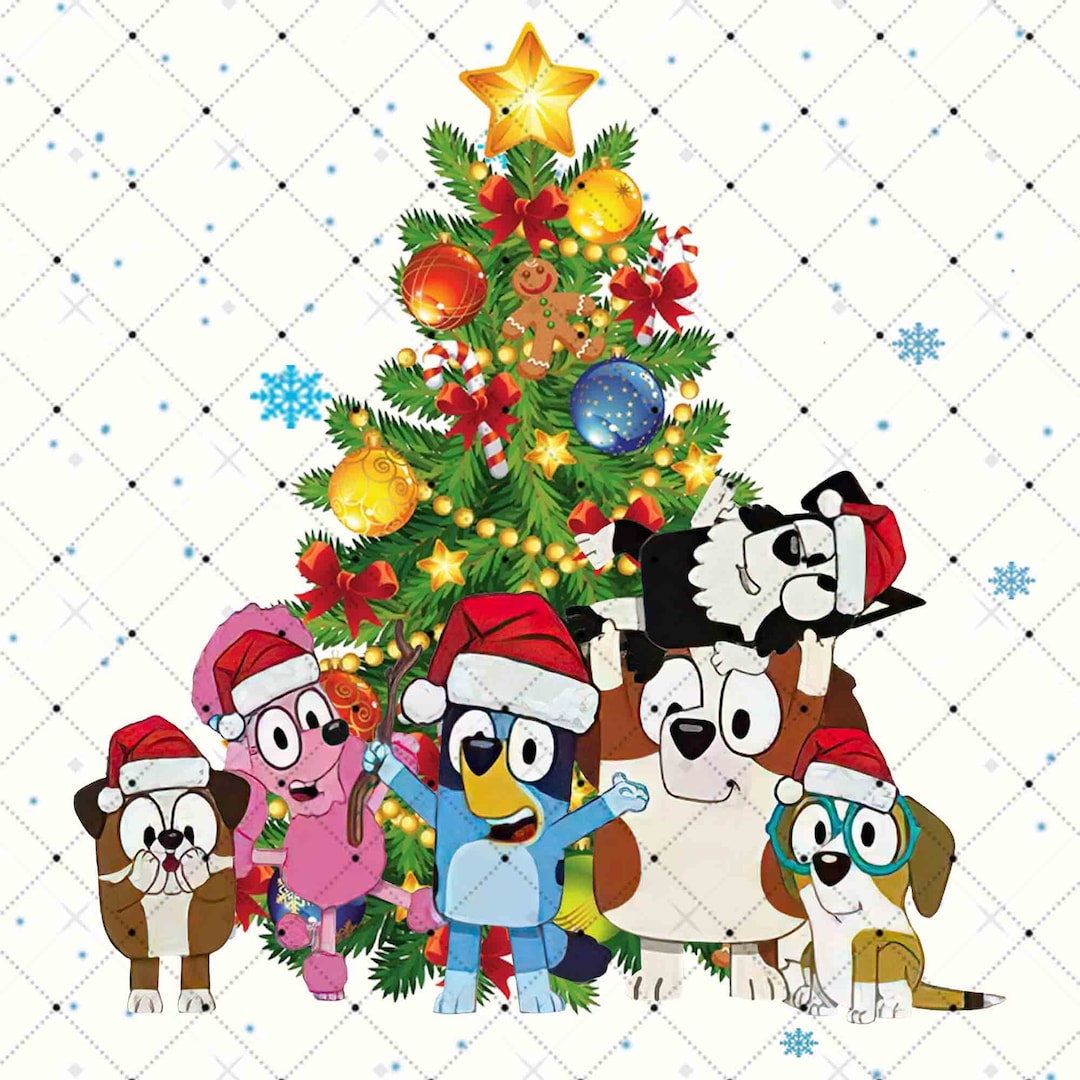 Familia Bluey Árbol de Navidad Png Navidad La Familia Bluey - Etsy España