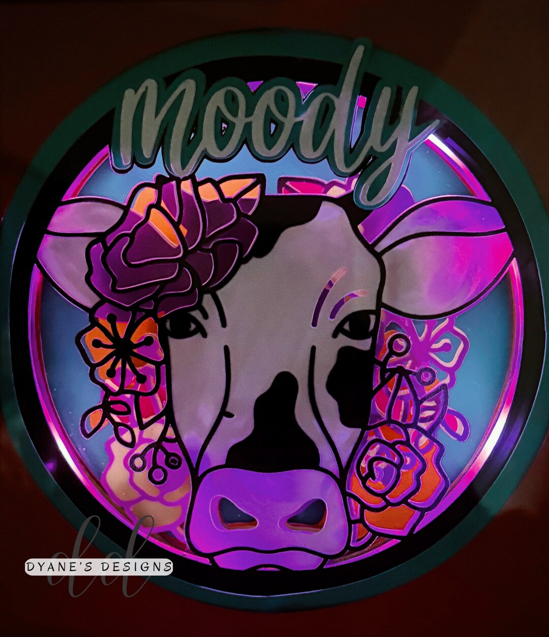 Moody Cow 3d Shadow Box. - Etsy