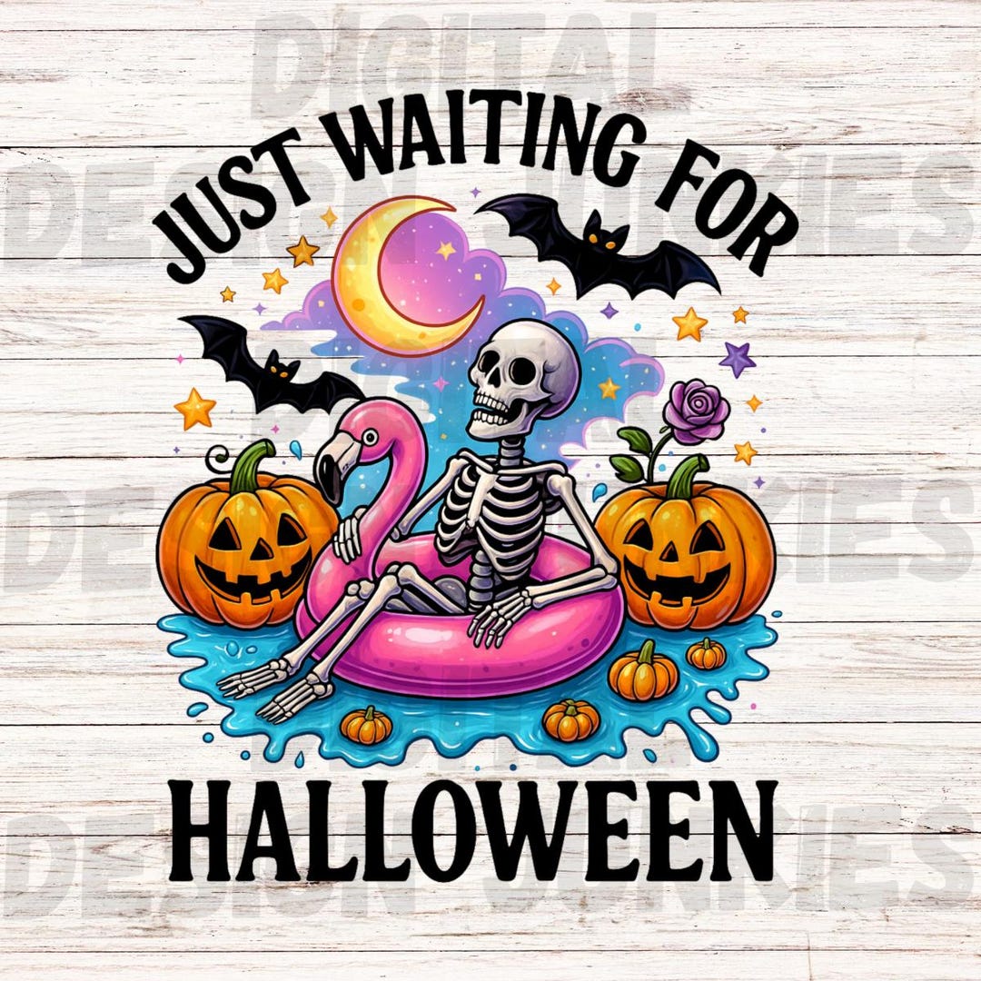 Just Waiting for Halloween PNG, Funny Halloween Png, Summer Halloween ...