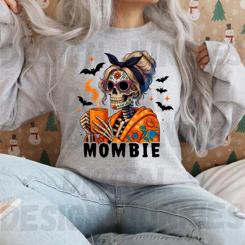 Funny Mombie Png, Halloween Mom Png, Halloween Mombie Design, Halloween ...