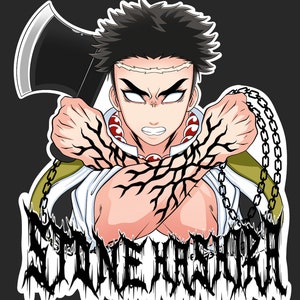 Gyomei Himejima Stone Hashira Vinyl Sticker - Etsy