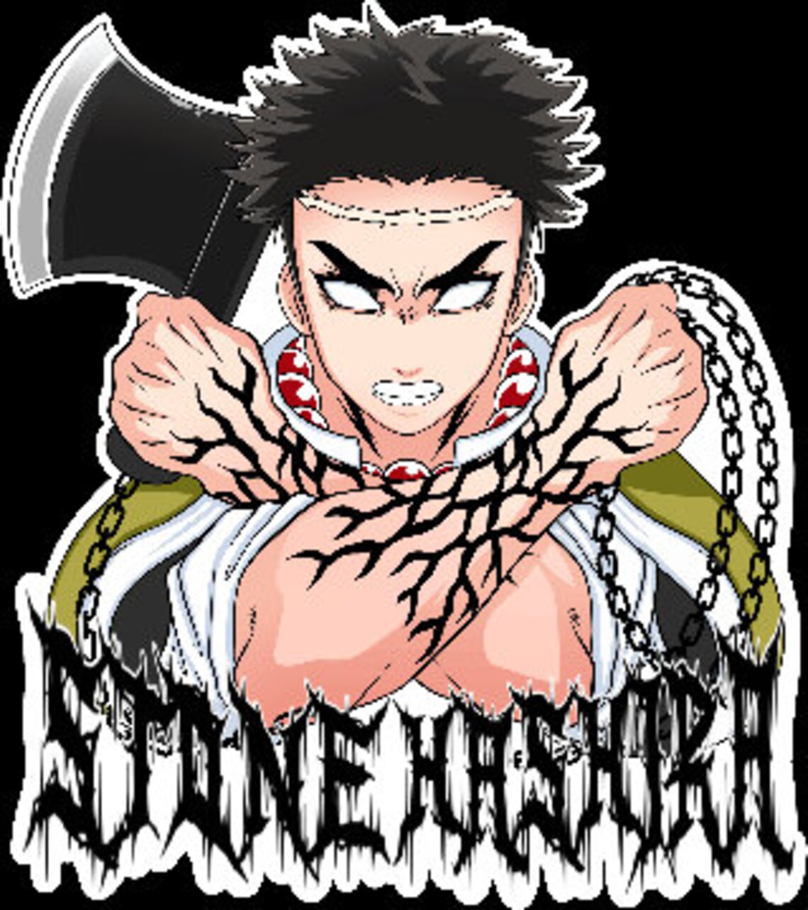 Gyomei Himejima Stone Hashira Vinyl Sticker - Etsy