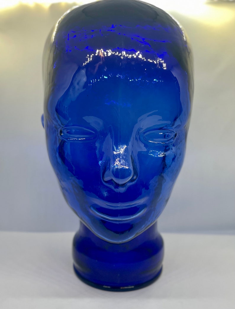 Blue Glass Mannequin Head Etsy