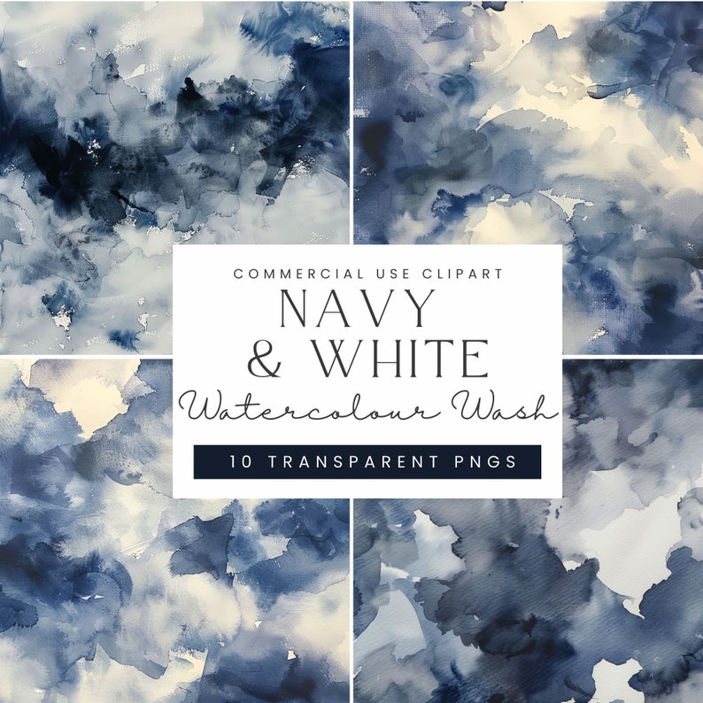 Navy Watercolor Wash Texture, Abstract Background, Splashes Blue and ...