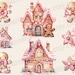 Cute Pink Gingerbread Clipart Watercolour, Transparent PNG, Instant ...