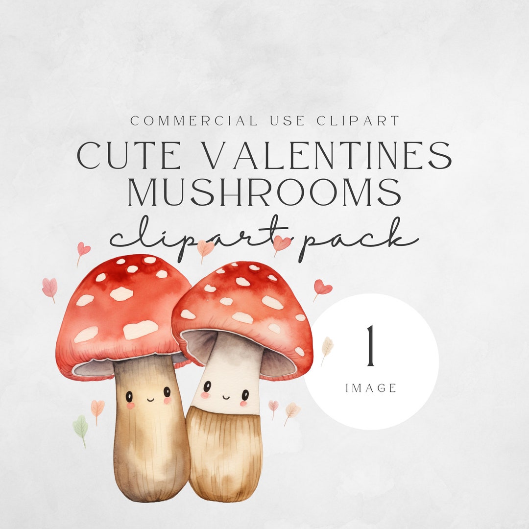 Valentines Mushroom Clipart | Mushroom Coloring Pages | Mushroom Svg ...