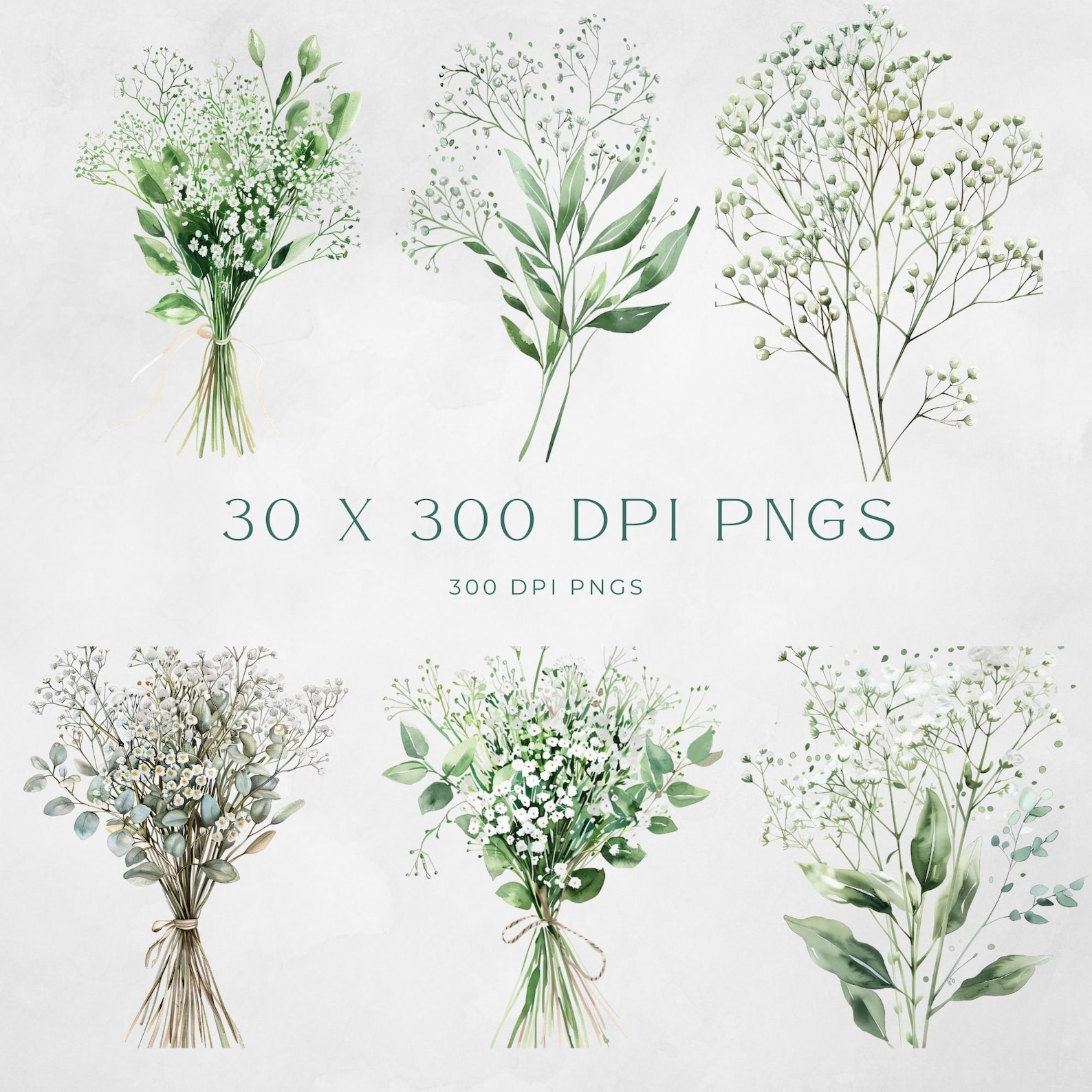 Baby Breath Floral Clipart | Floral Clipart | Wedding Invitation ...