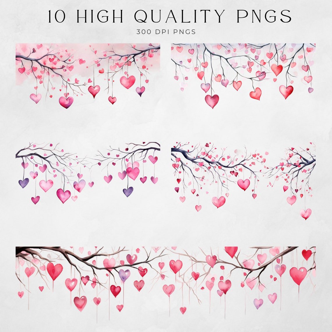 Valentines Heart Tree Clipart Tree PNG Valentines Day PNG Instant ...