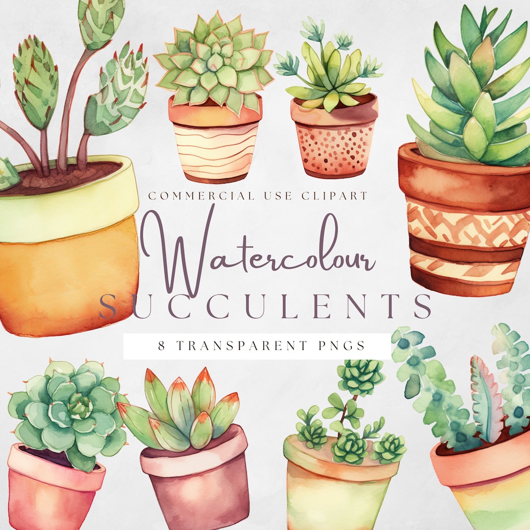 Commercial Use | Cactus Clip Art | Succulent Svg Bundle | Digital ...