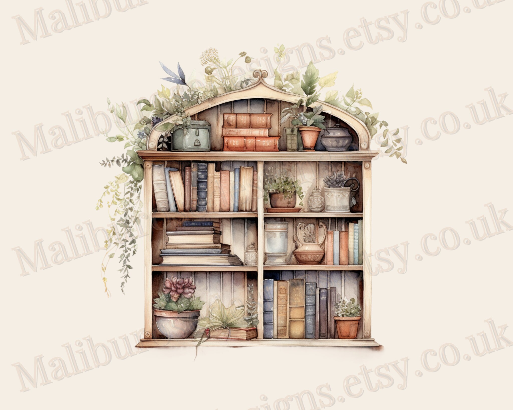 Bookworm Clipart Bundle Watercolour Cottagecore Transparent - Etsy