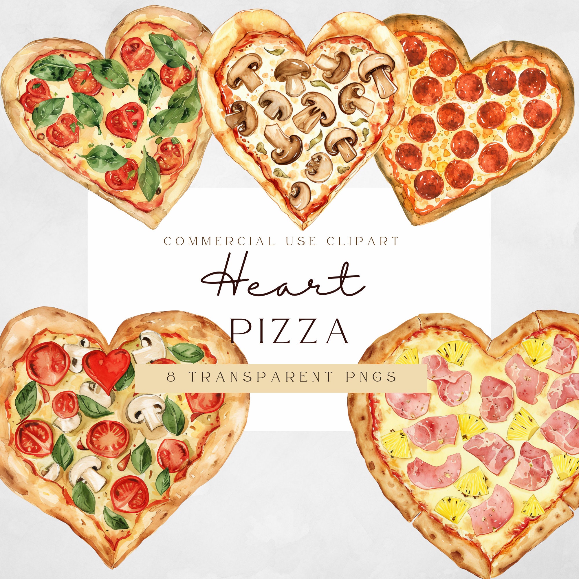 Valentines Heart Pizza Clipart, Valentines Clipart, Transparent PNG ...