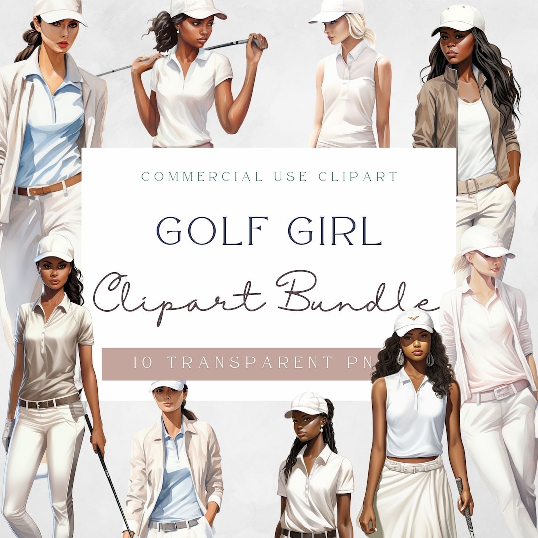 Girl Golf Clipart | Golfing Svg | Golf Clipart | Sports Clipart | Hand ...