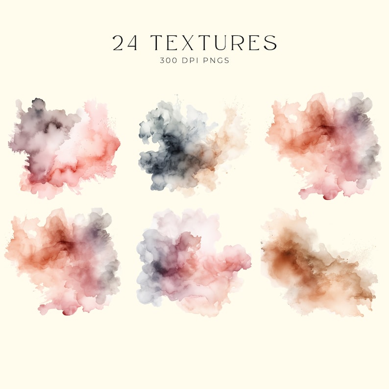 Neutral Watercolor Splatter Clipart, Abstract Background, Splashes ...