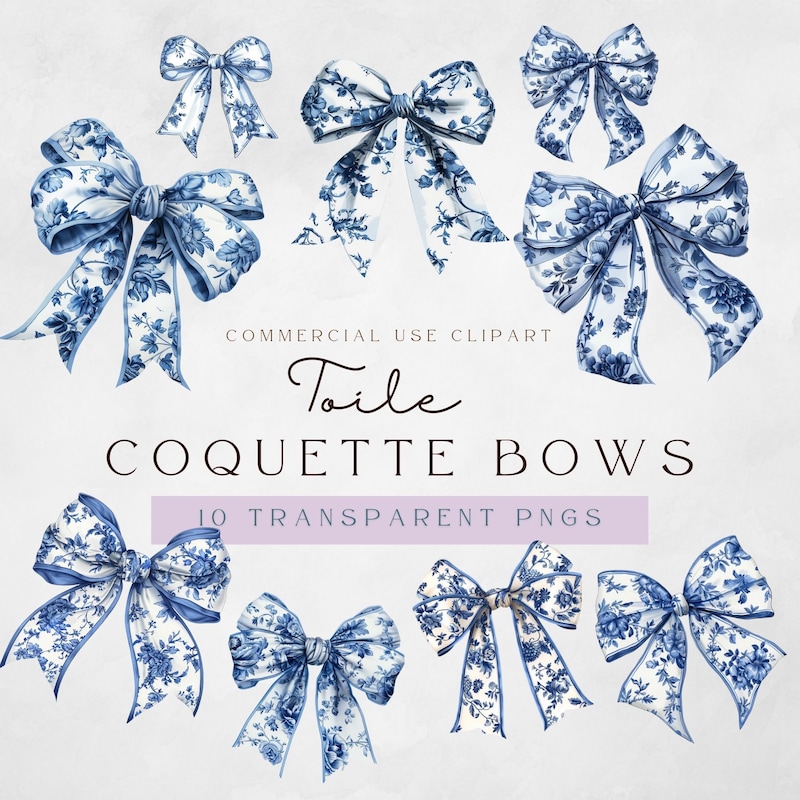 Blue Coquette Bow Png - Etsy