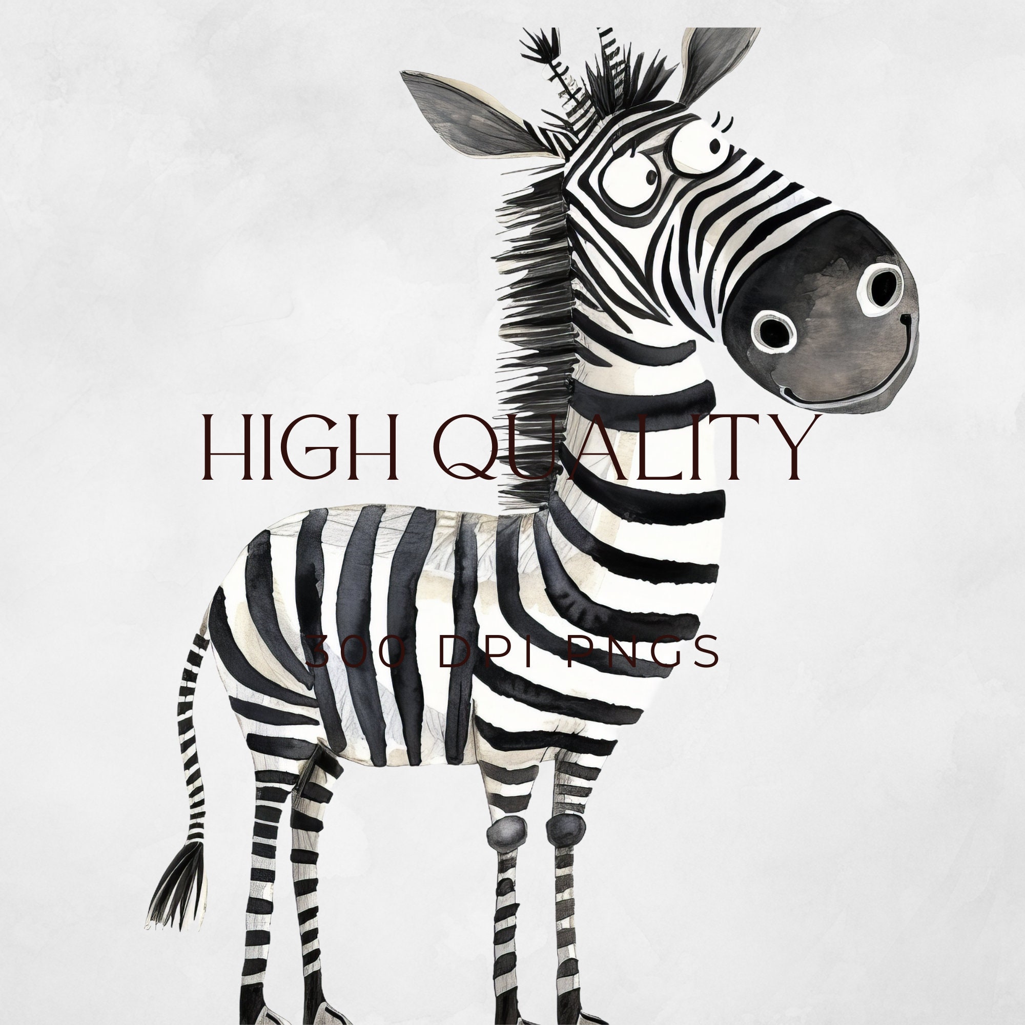 Commercial Use | Quirky Safari Animal Clipart Illustrations | Whimsical ...