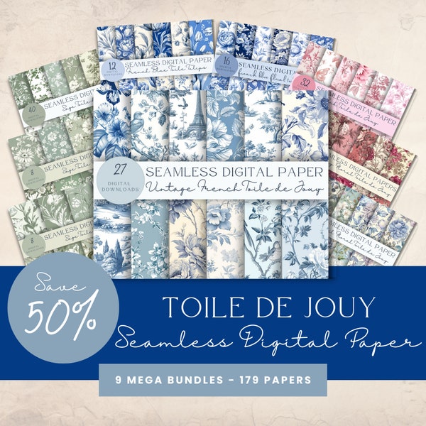 French Toile Paper - Etsy