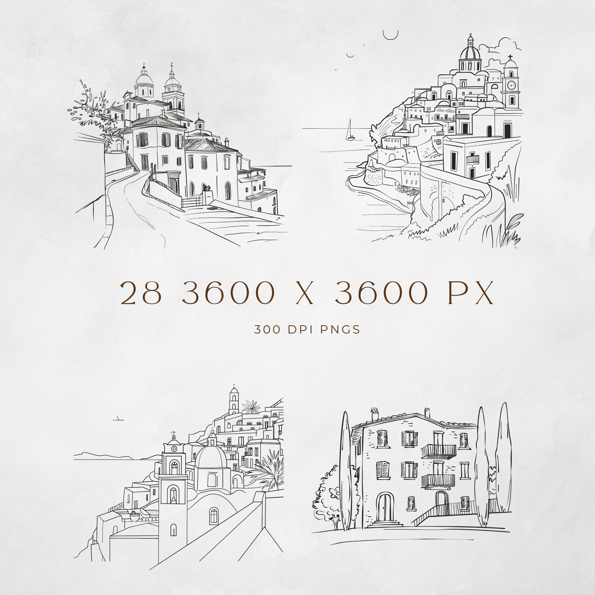 Italian Wedding Doodle Clipart | Hand Drawn Italian Wedding | La Dolce ...