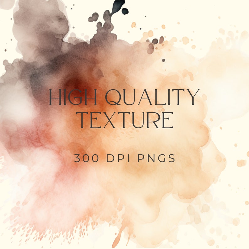 Neutral Watercolor Splatter Clipart, Abstract Background, Splashes ...