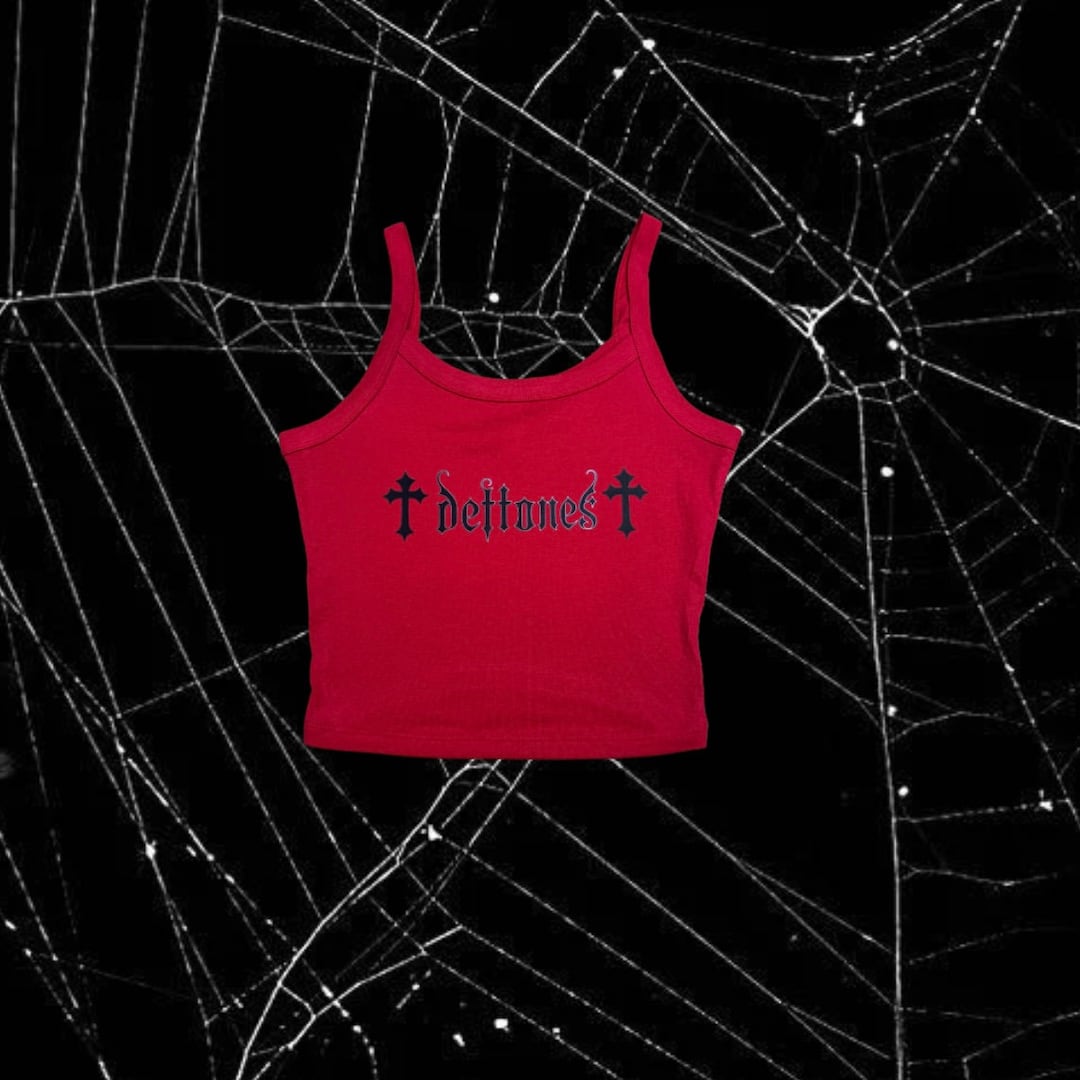 Red Deftones Babydoll Tank Top - Etsy