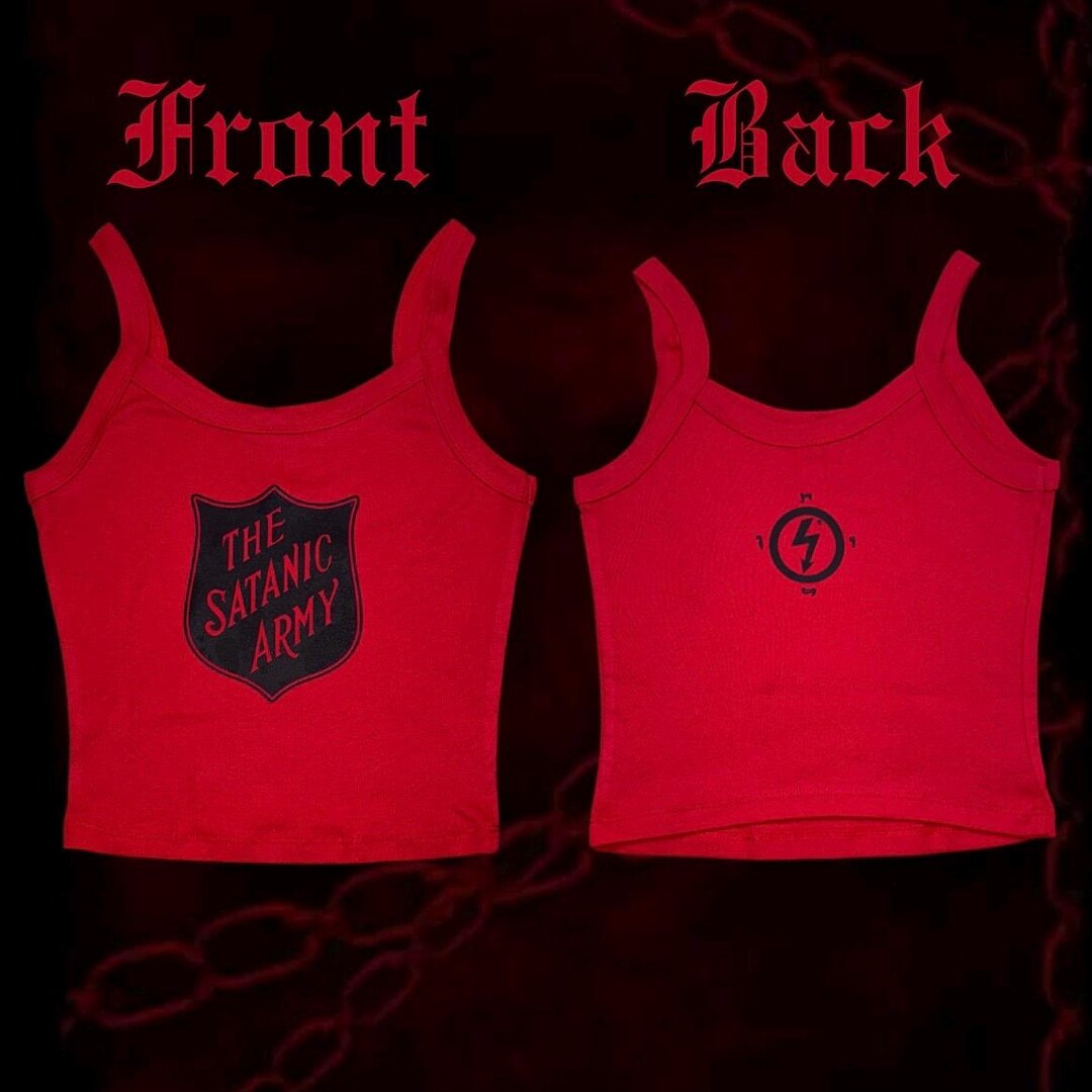 The Satanic Army Red Babydoll Tank Top - Etsy