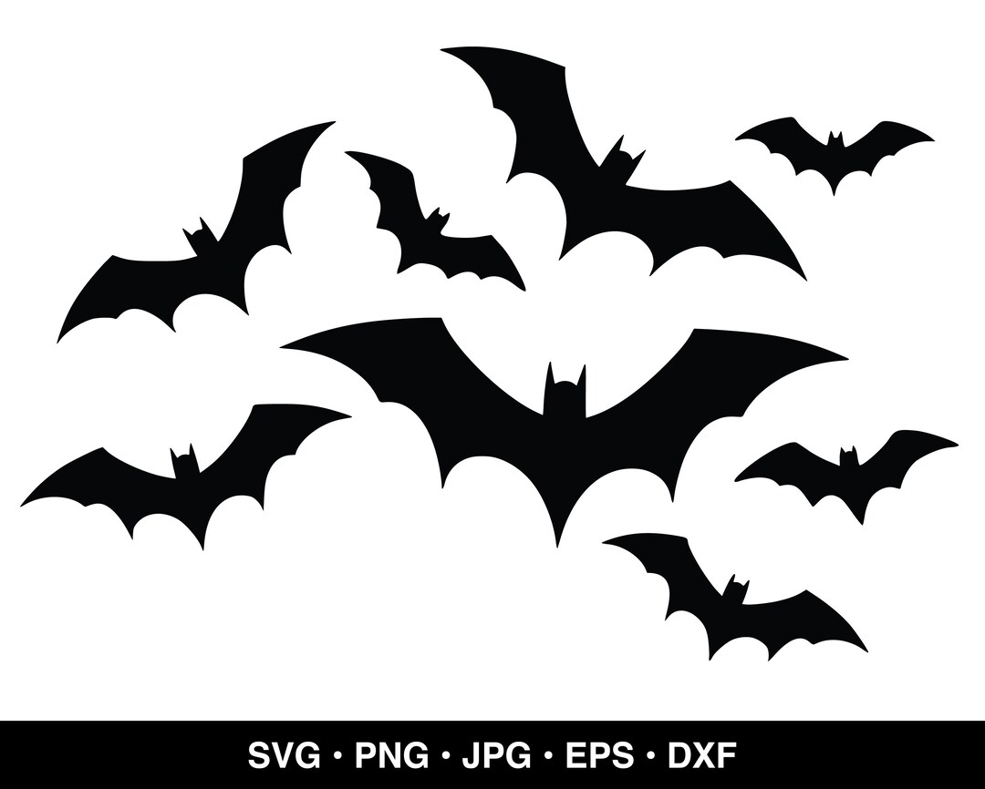 Bat Swarm SVG Halloween SVG Bats SVG Cut Files for Cricut - Etsy
