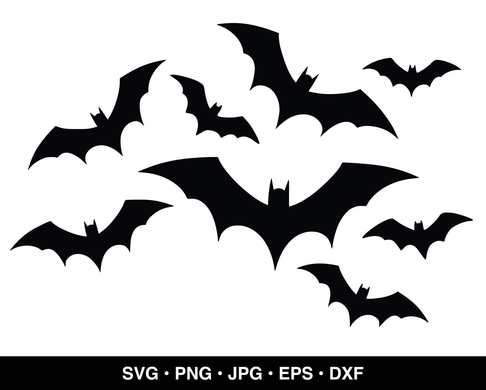 Bat Swarm SVG Halloween SVG Bats SVG Cut Files for Cricut - Etsy