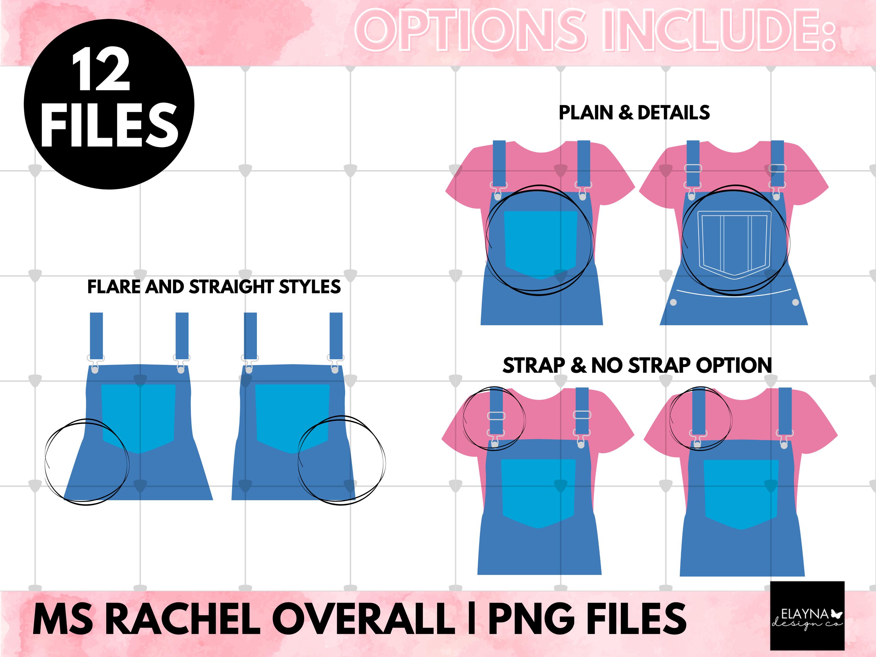 Ms Rachel Overalls PNG Bundle: Party Printables, DIY Projects (digital ...