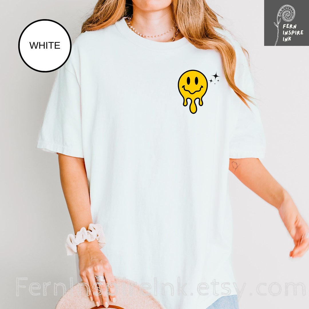 Retro Melting Smiley Face Shirt - Comfort Colors Tee - Etsy