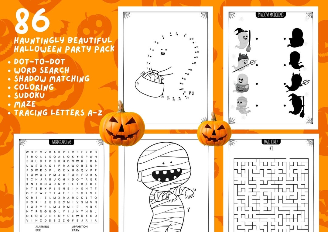 Ultimate Halloween Kids Activity Pack: Dot-to-dot, Word Search, and ...
