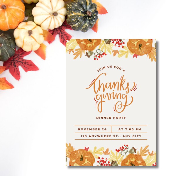 Food Friends and Thanks Invitations - Etsy