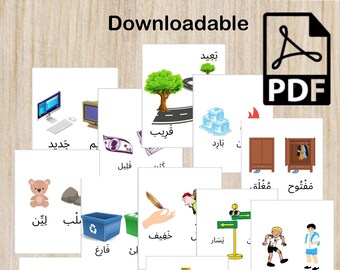 Arabic Alphabet Flash Cards Children Learning Arabic Words - Etsy