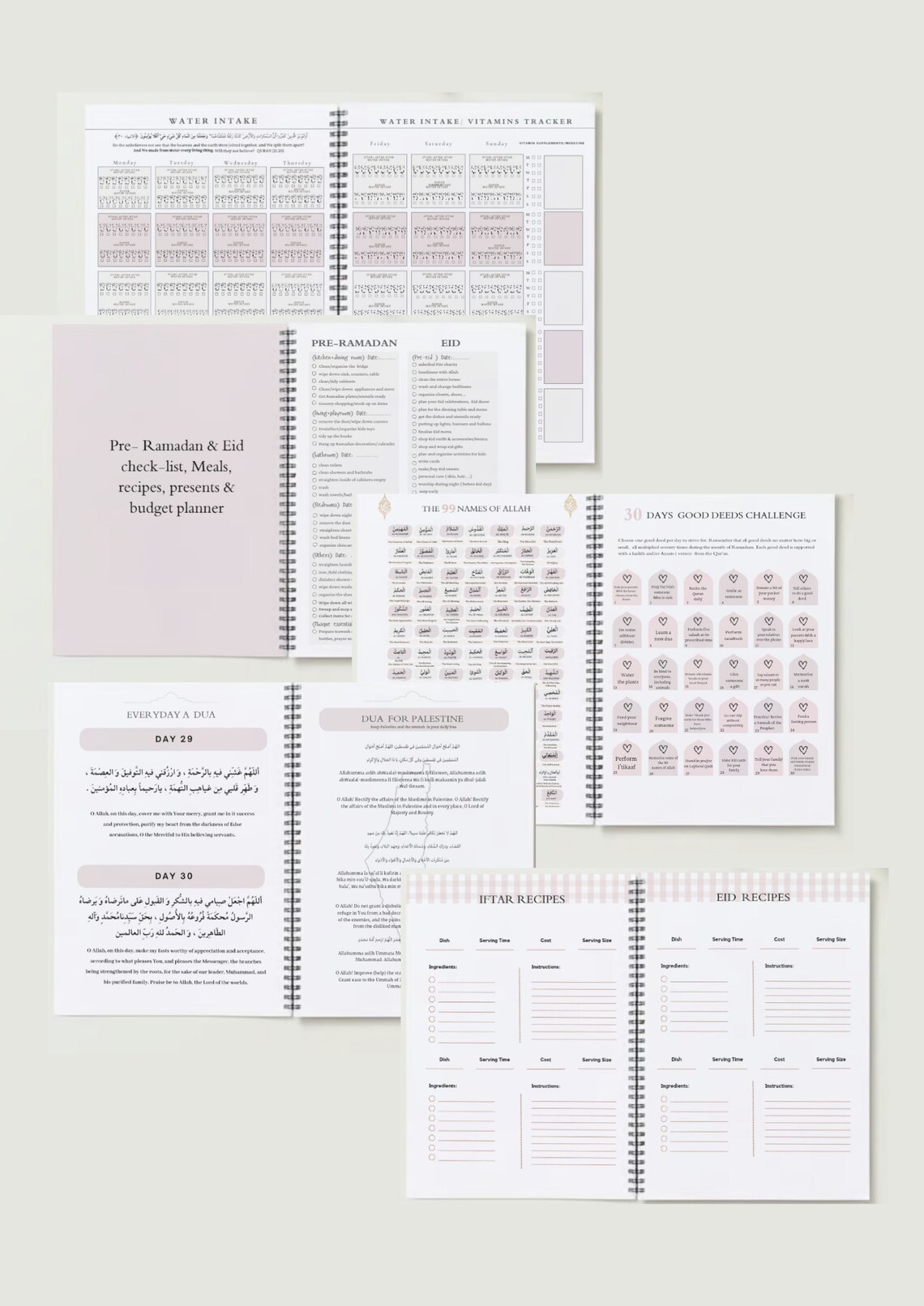 Ramadan Journal Planner A5, Salah Fasting Tracker Good Deeds Challenge ...