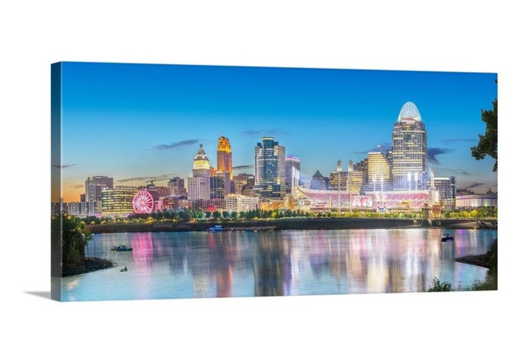 Panorama Canvas Print of Cincinnati, Ohio. This Item Comes Ready to ...
