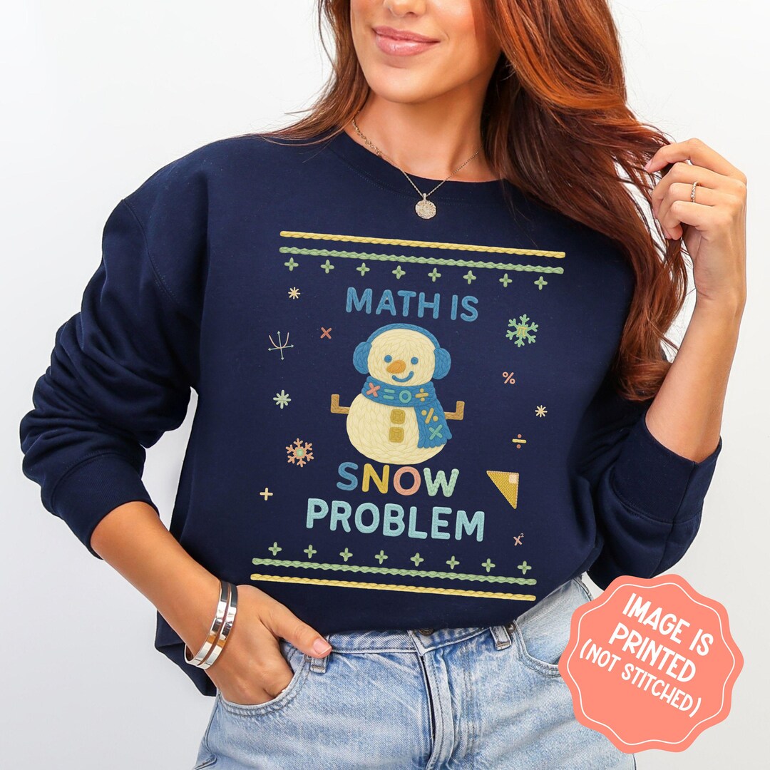 Math Teacher Holiday Ugly Sweater Funny Sweatshirt Geometry Christmas ...