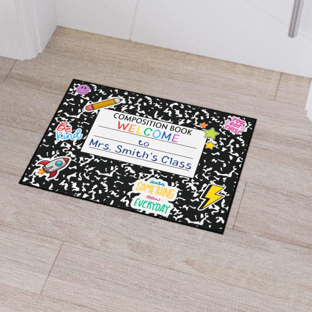 Custom Classroom Welcome Mat Teacher Classroom Personalized Teacher ...