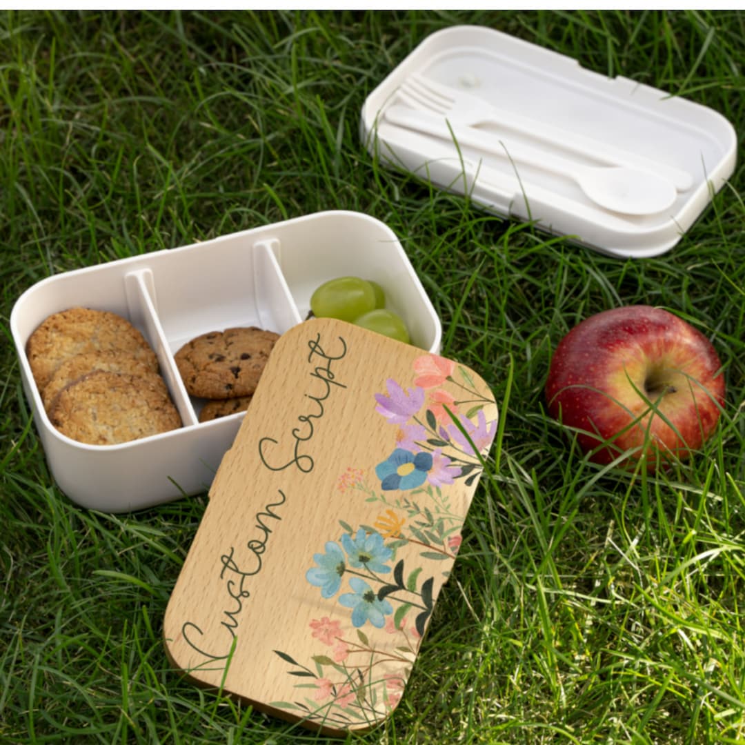 Custom Bento Box, Lunch Box, Personalized Bento Lunch Box, Wildflower ...
