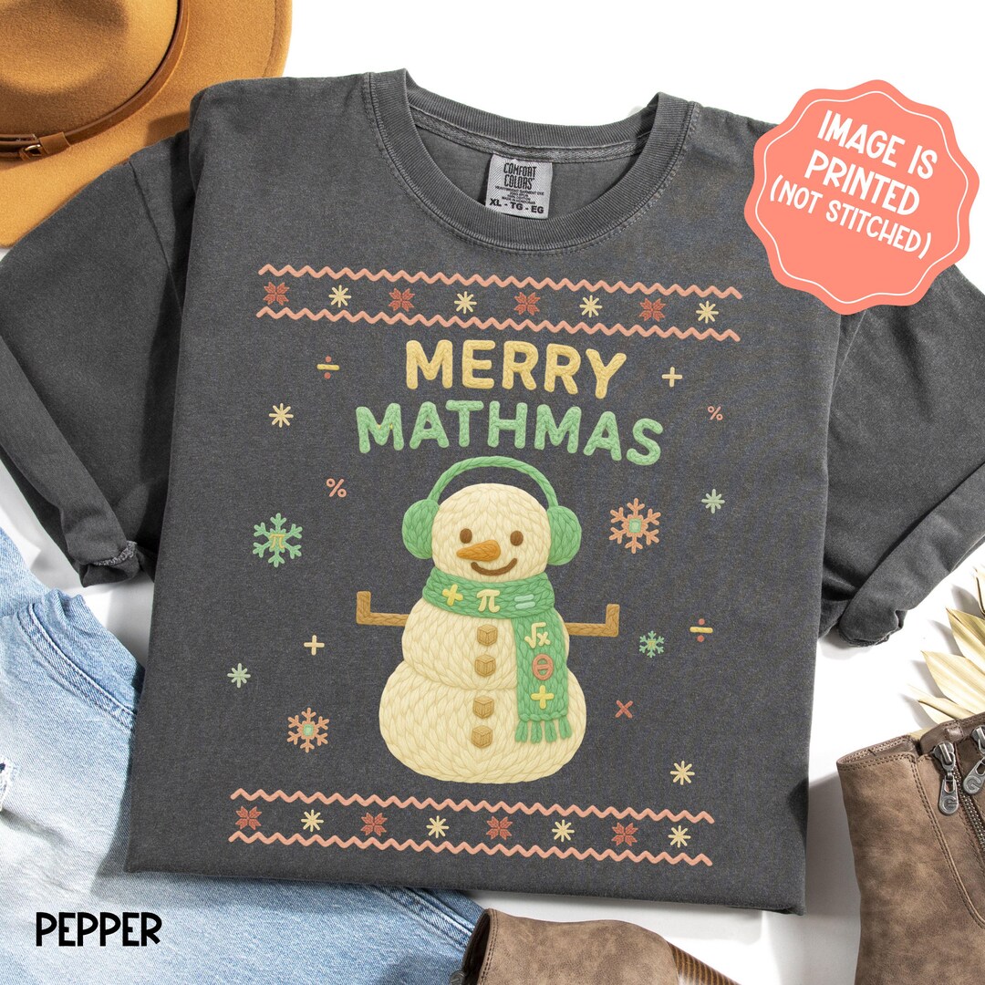 Math Teacher Holiday Ugly Sweater Funny Sweatshirt Geometry Christmas ...