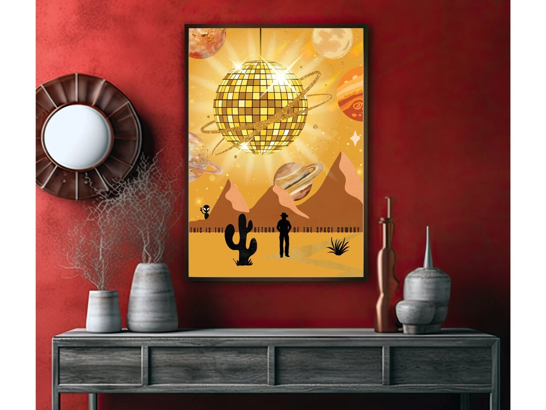 This is the Return of the Space Cowboy | Retro Wall Art | Space Cow Boy ...