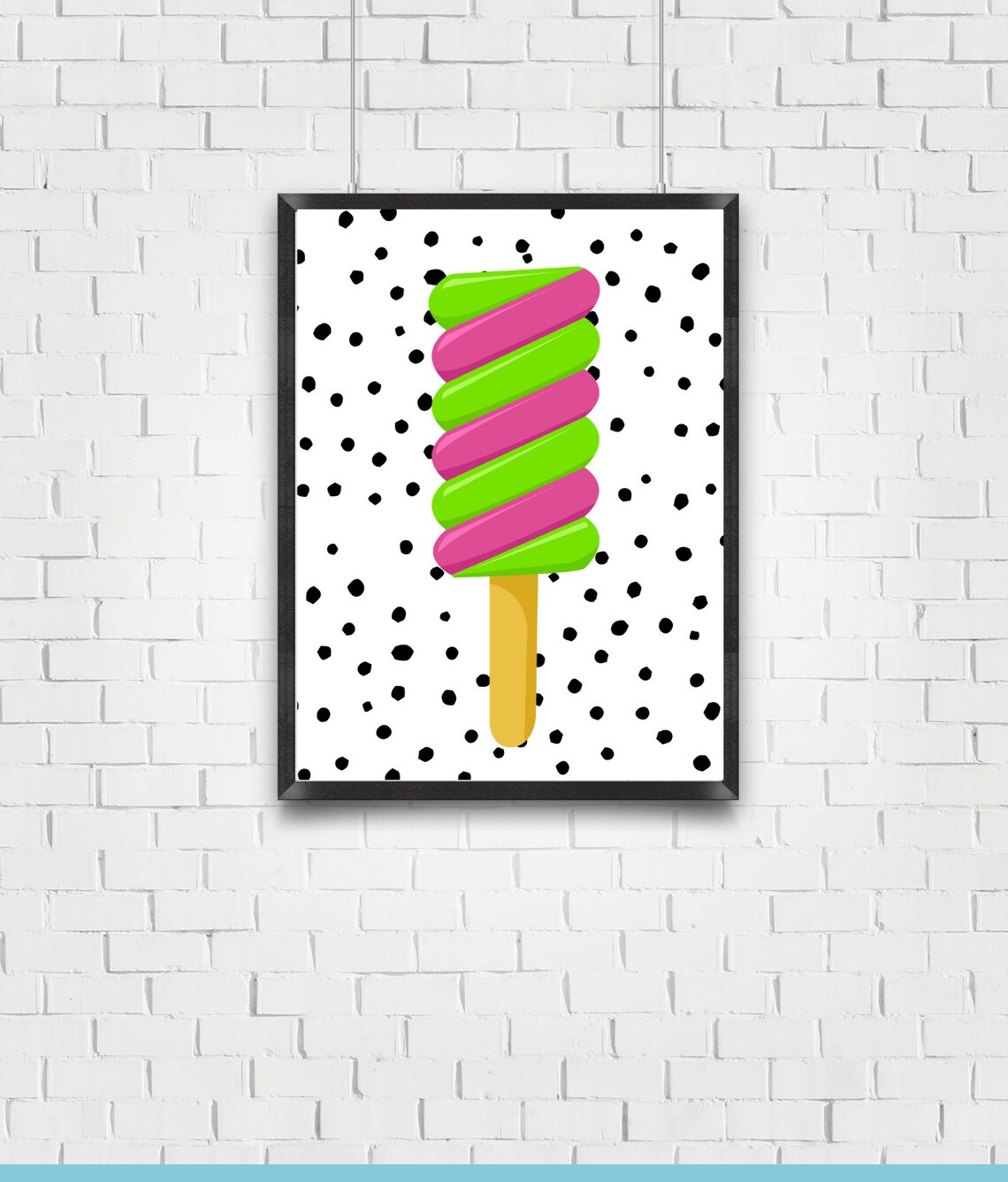 Ice Cream Wall Art | Ice Lolly Wall Art | Cool Kids Club Wall Art - Etsy