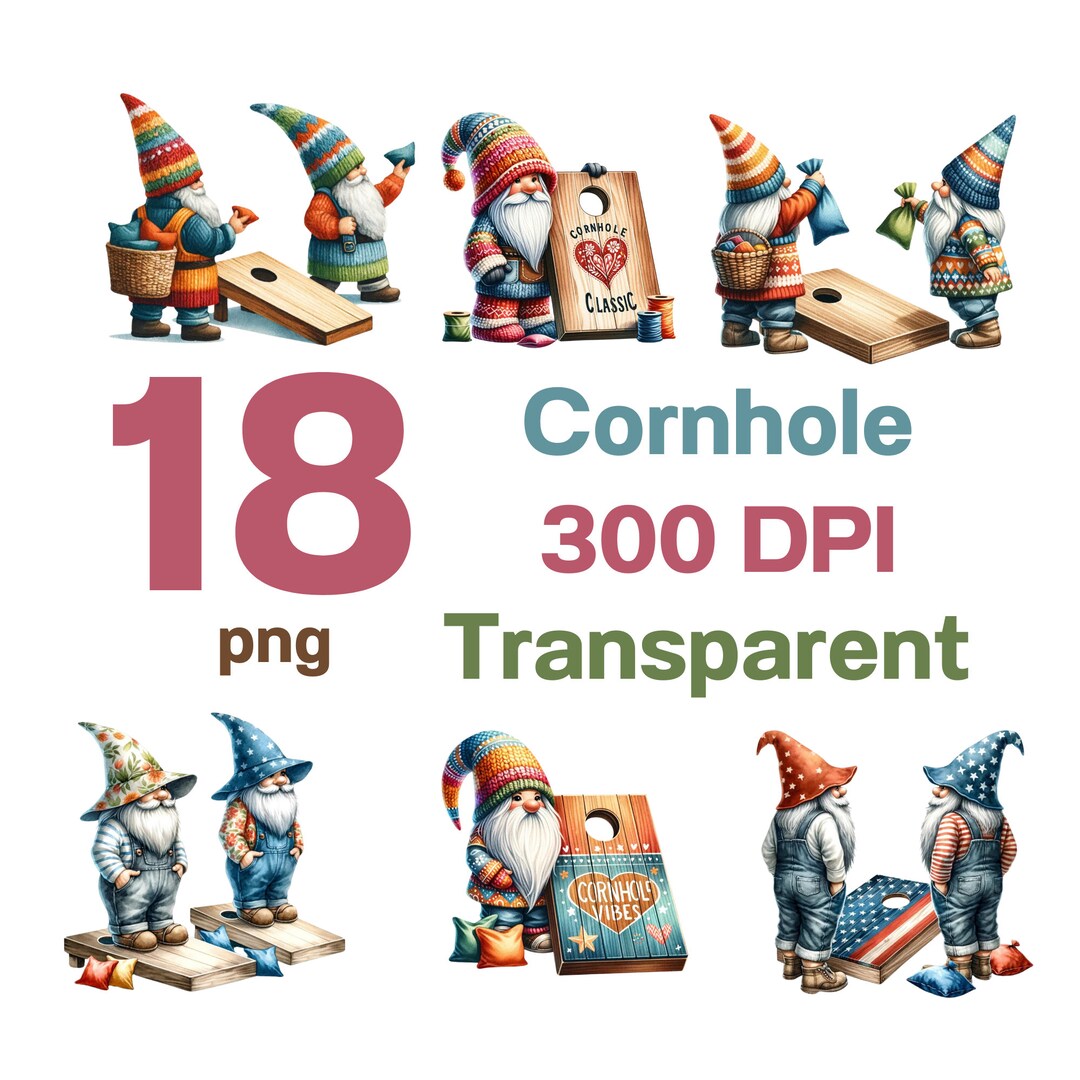 Cornhole Gnome | 18 Pngs |cron Hole Board | Best Seller | Cornhole ...