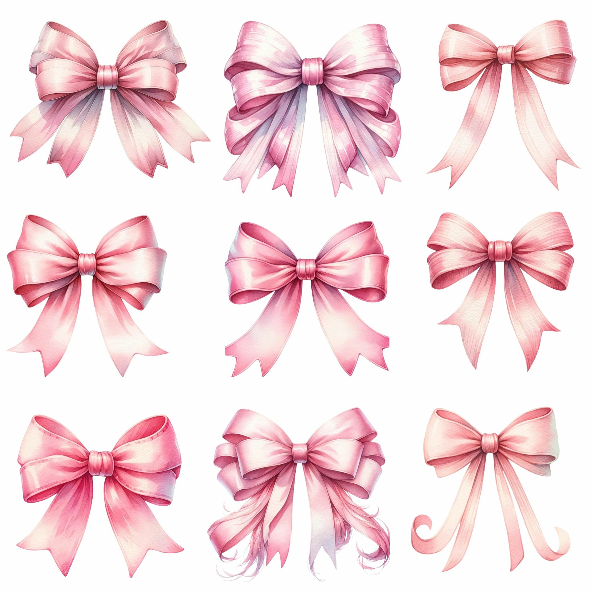 Coquette Cowgirl Bows 22 PNG,300 DPI, Trendy Coquette, Digital Download ...