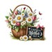 Mother's Day Floral Clipart : 21 PNG Printable Stickers (PDF) - Etsy