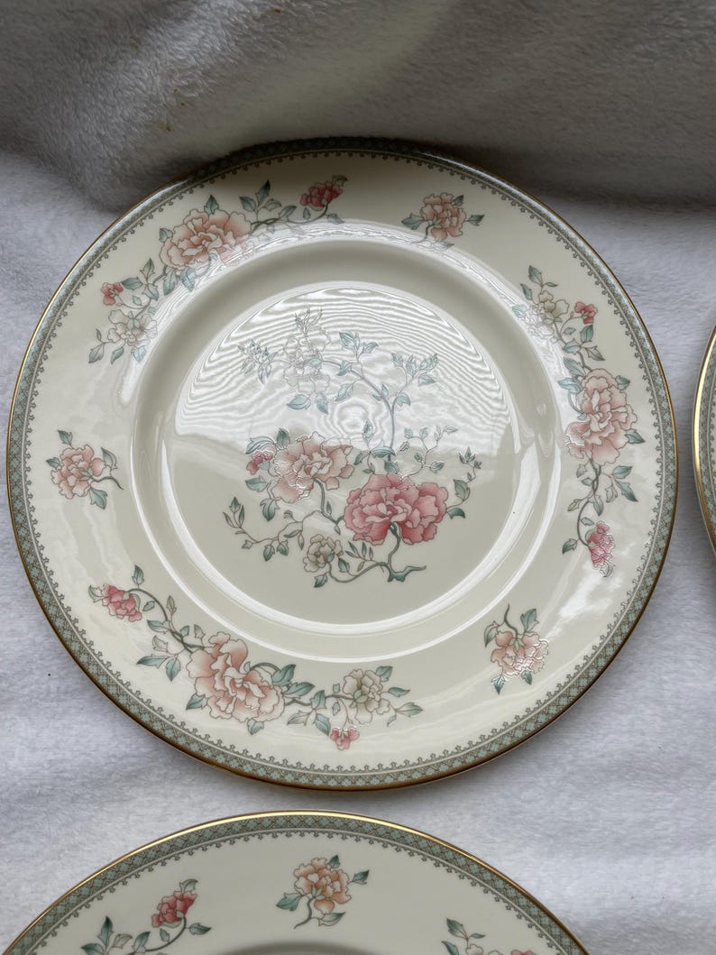 Set of 4 Minton Fine Bone China "jasmine" Dinner Plates Made in England ...