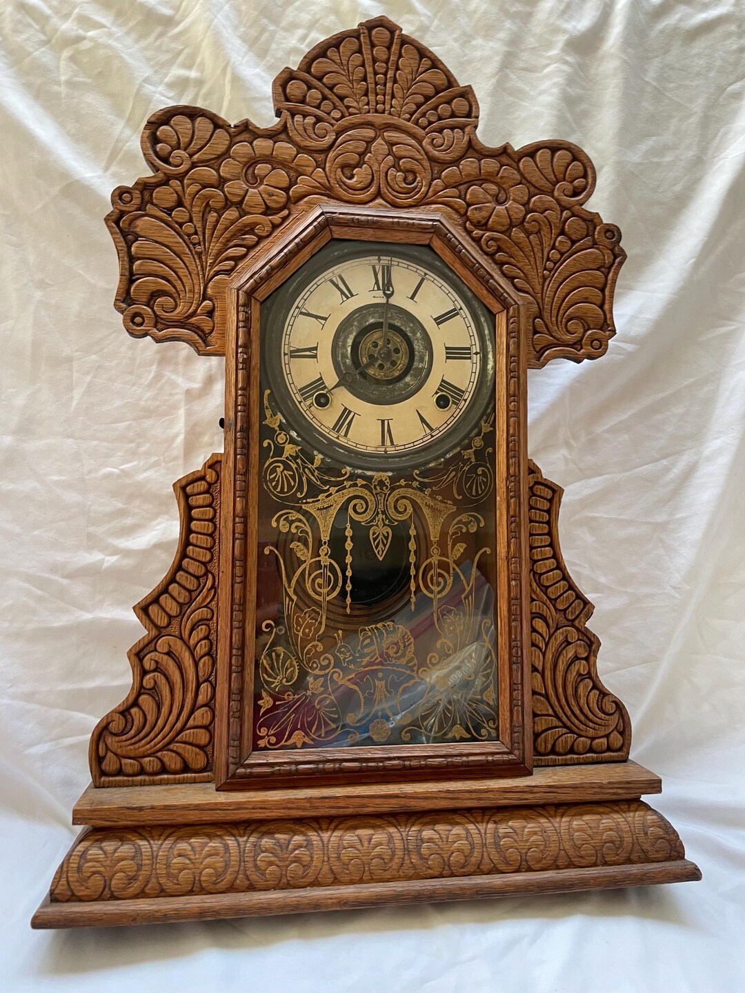 Antique Ingraham 8-day Oak Gingerbread Kitchen/parlor Mantel Clock - Etsy