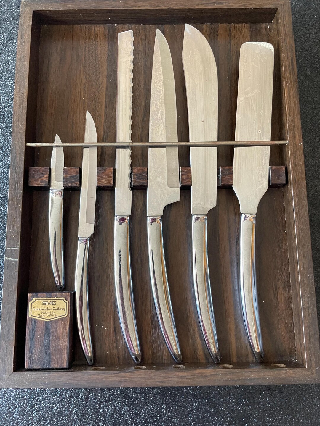Vintage 6-piece Mid-century Modern Saladmaster Kitchen Knife Set With ...