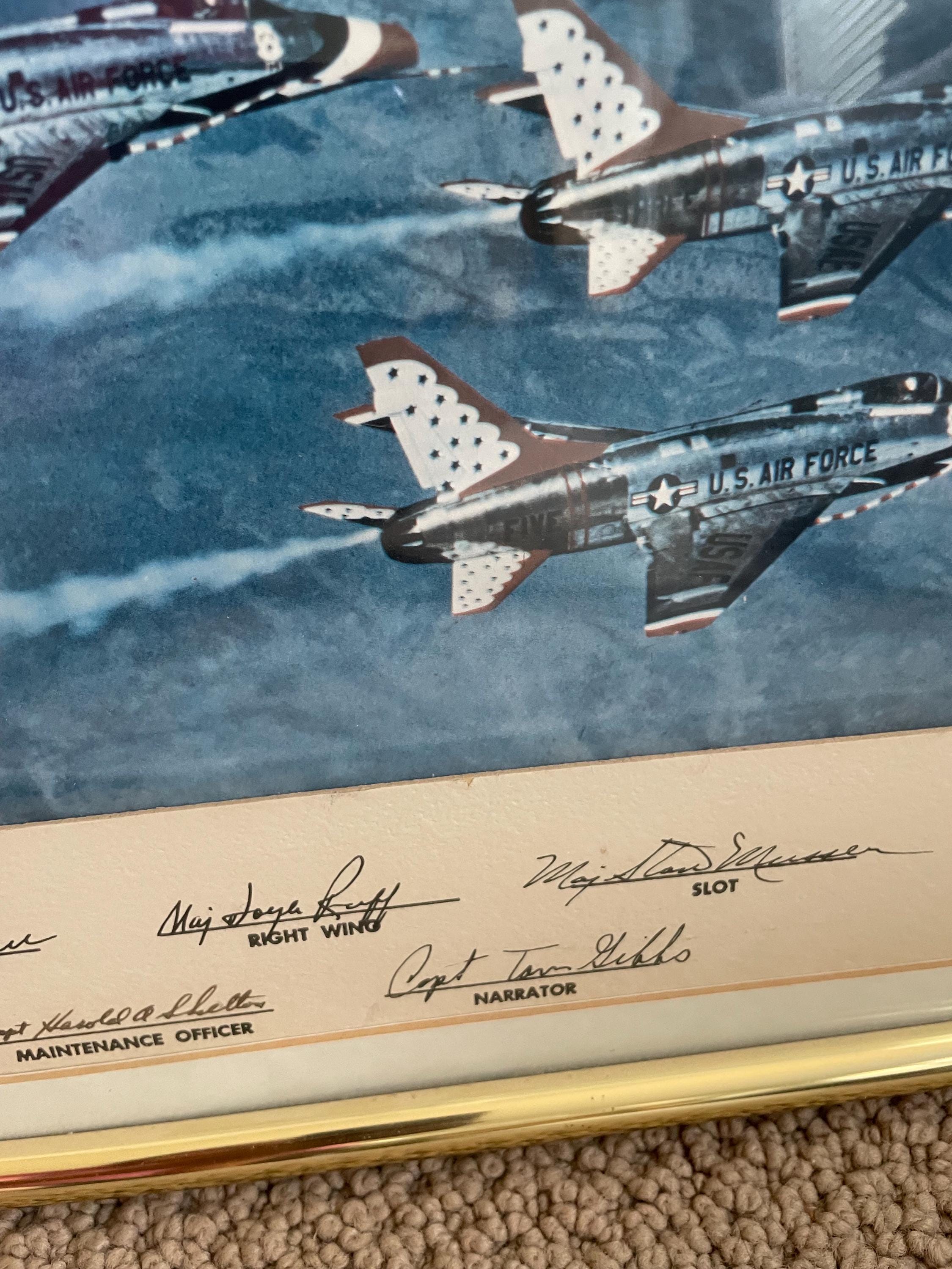 USAF Thunderbirds Signed Photo Print in Framed Retirement Gift - Etsy