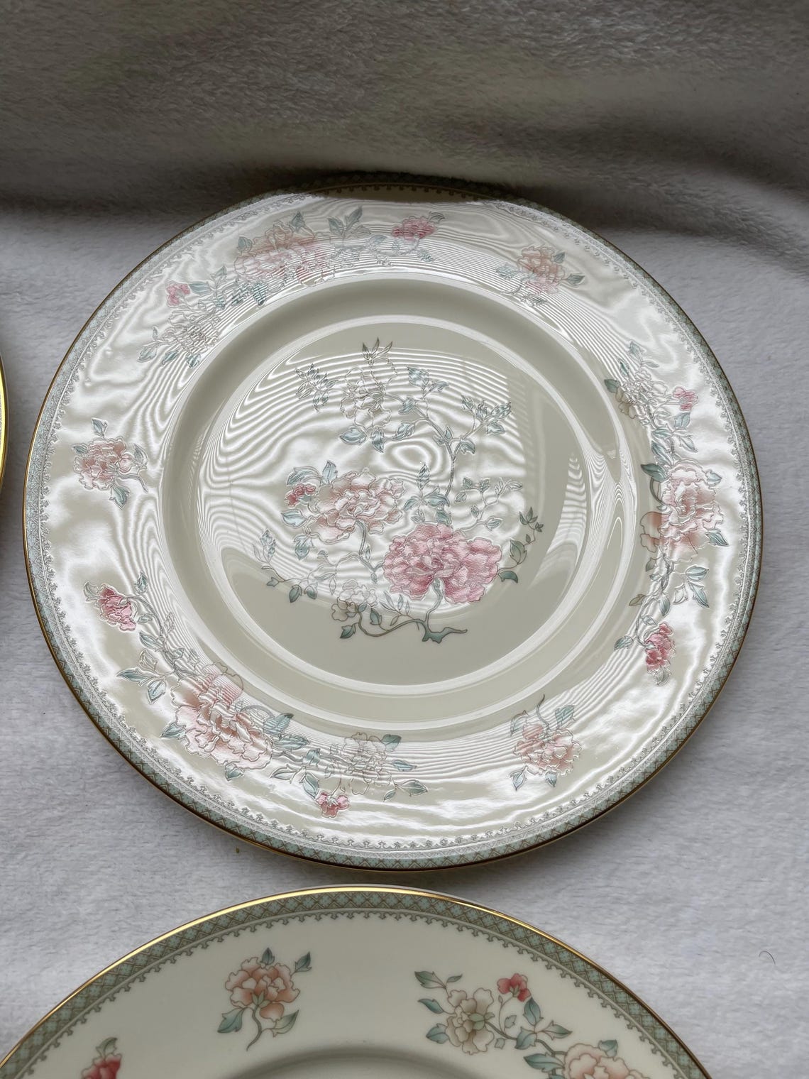Set of 4 Minton Fine Bone China "jasmine" Dinner Plates Made in England ...