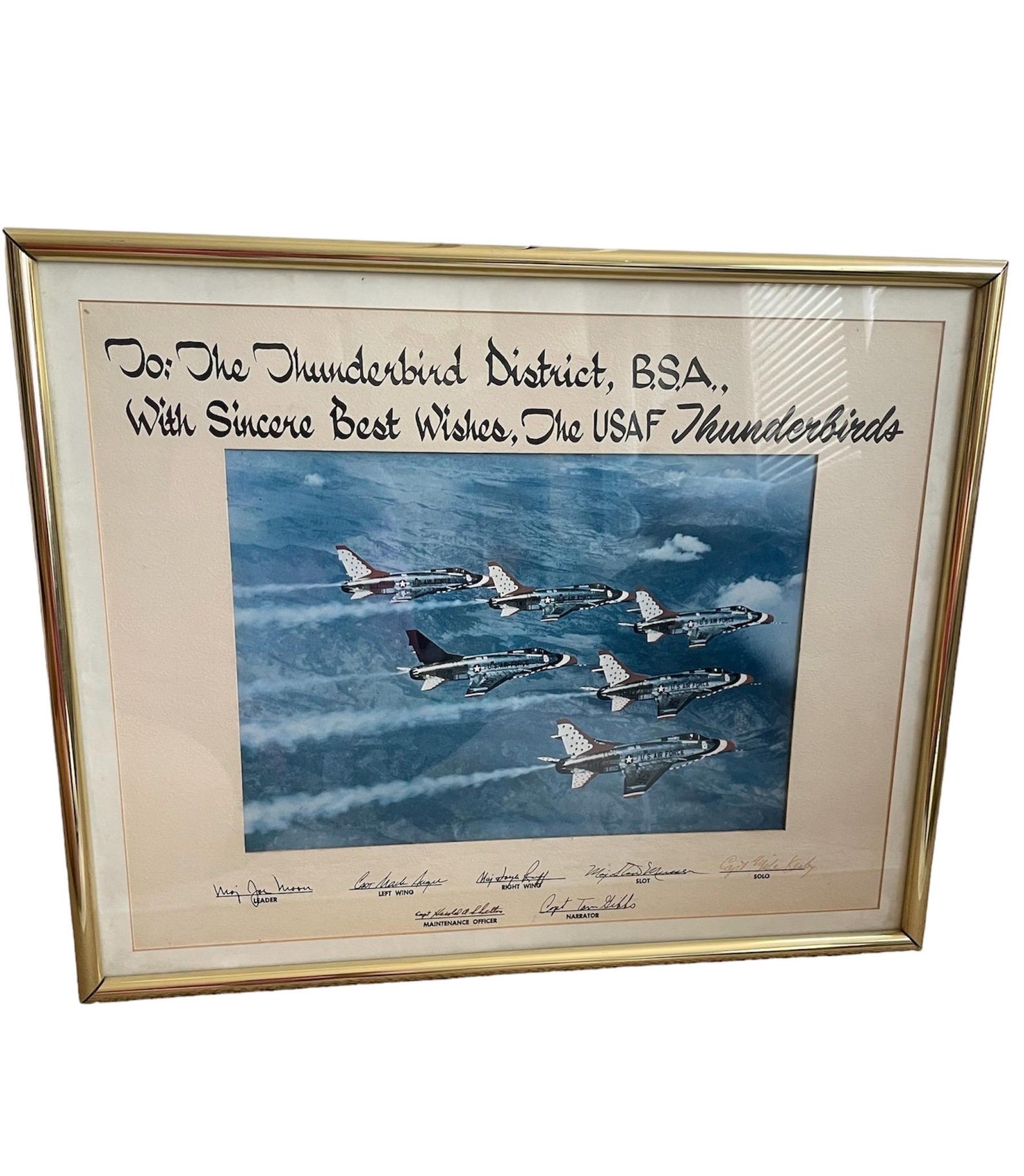 USAF Thunderbirds Signed Photo Print in Framed Retirement Gift - Etsy